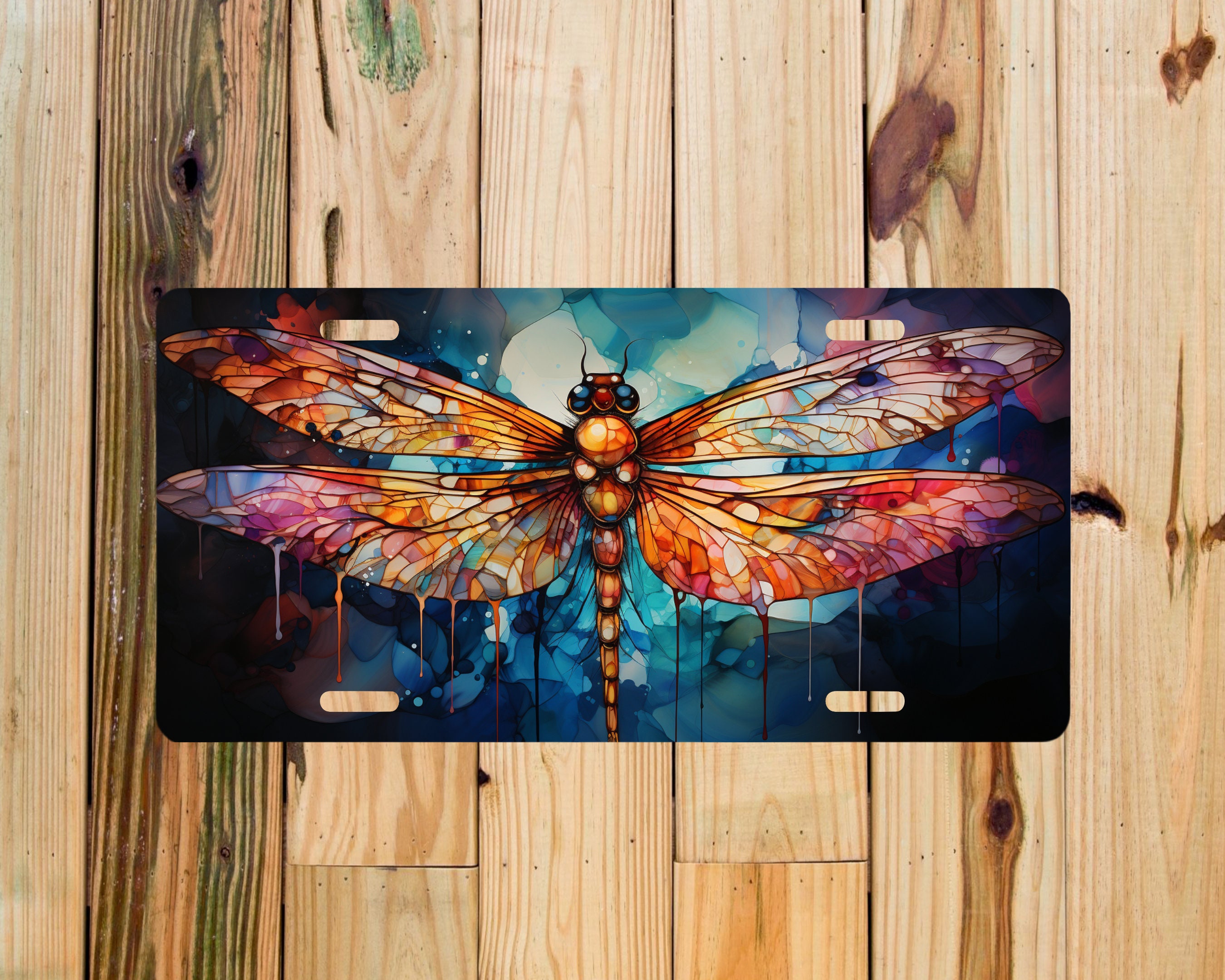 Dragonfly License Plate PNG, Dragonfly Car License Plate Sublimation ...
