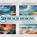 50 Beach License Plate Designs Bundle, Car License Plate Wrap, Ocean ...