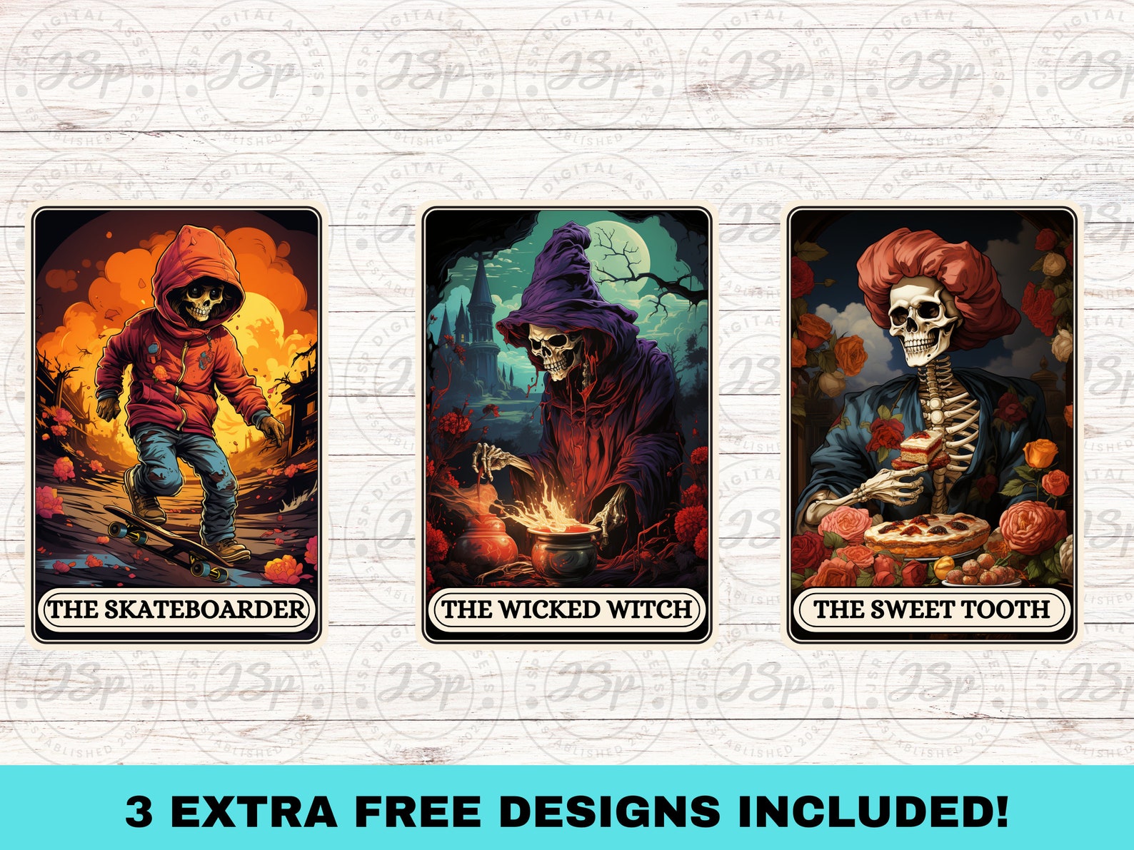 The Retro Gamer Tarot Card PNG SVG, Skeleton Gaming Sublimation Design ...