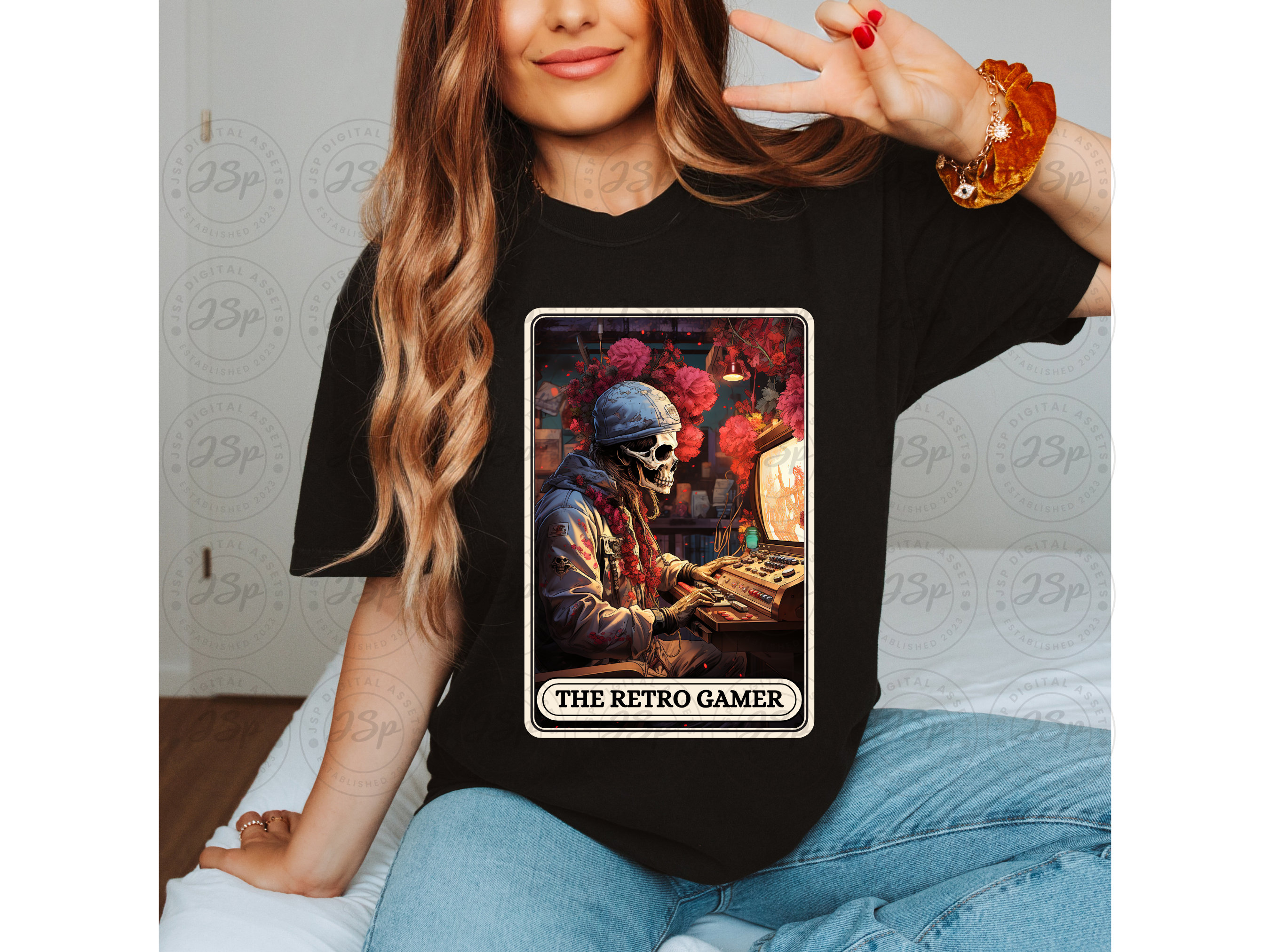 The Retro Gamer Tarot Card PNG SVG, Skeleton Gaming Sublimation Design ...