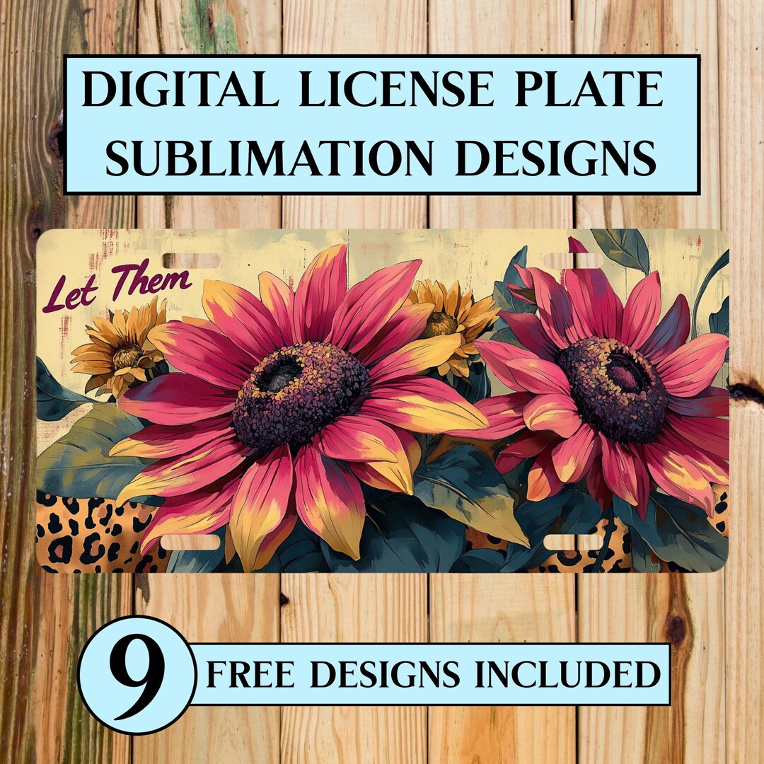 Let Them PNG License Plate Design, Positive Affirmation Sublimation ...