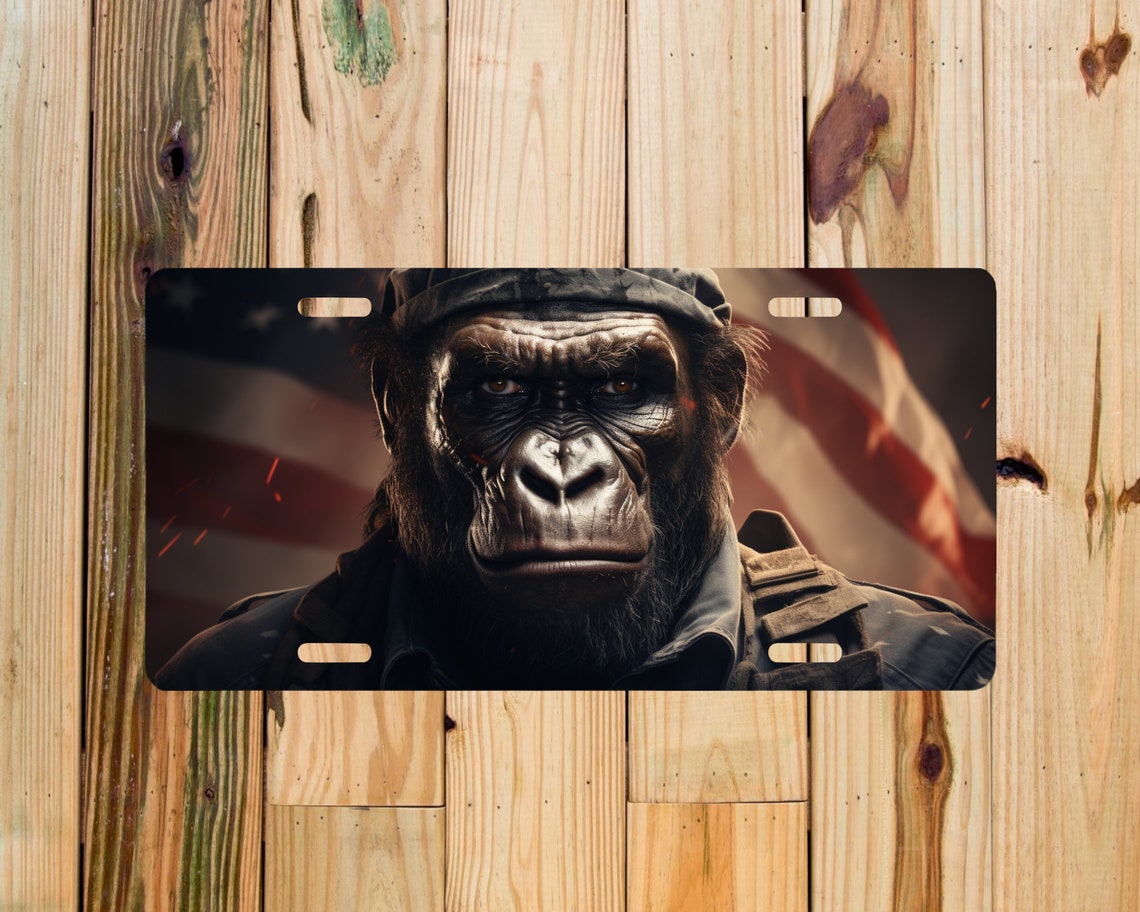 Gorilla License Plate Png, Monkey License Plate Wrap, Monkey License ...