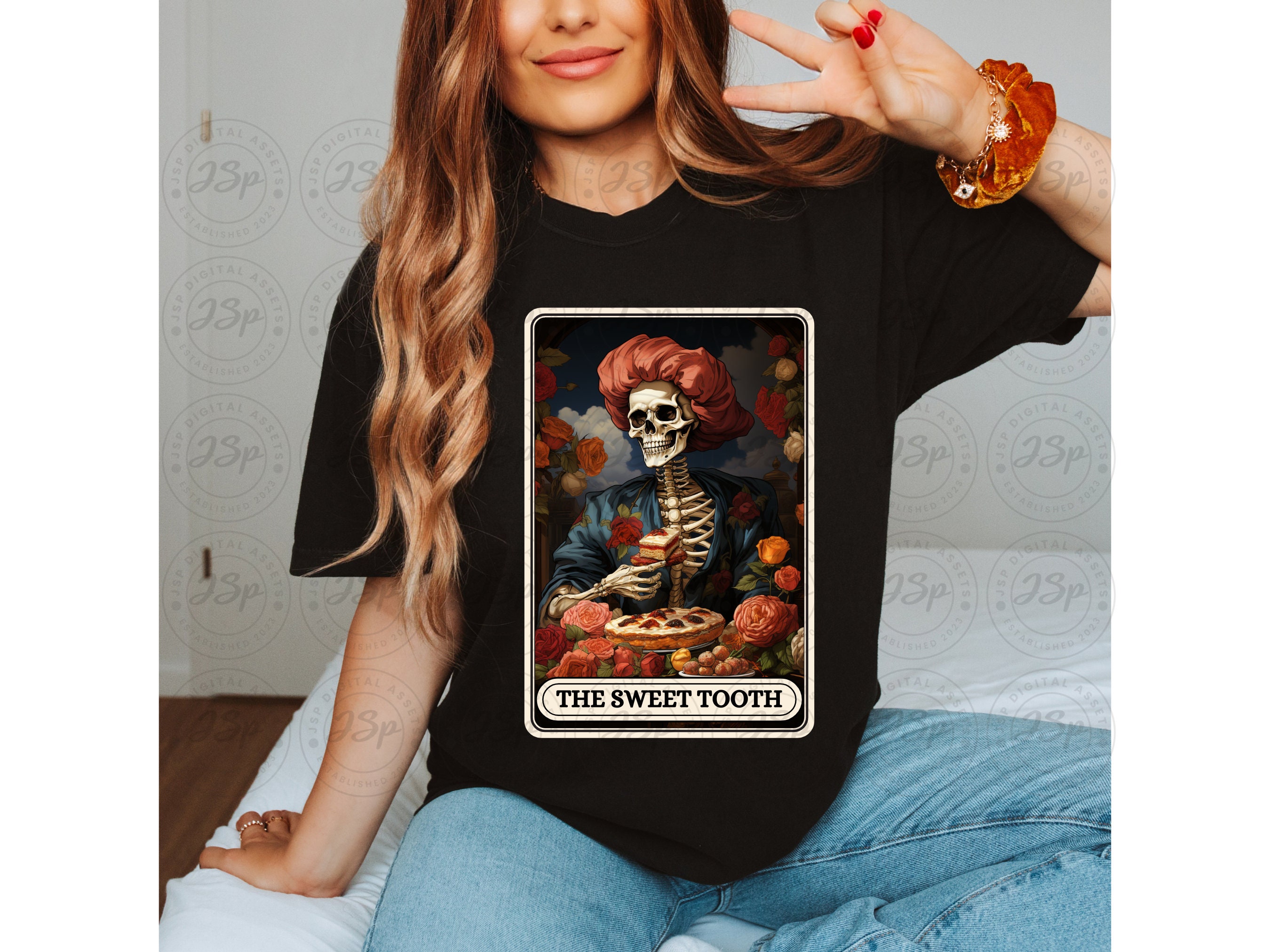 The Sweet Tooth Tarot Card SVG PNG, Desert Baking Png, Skeleton Trendy ...