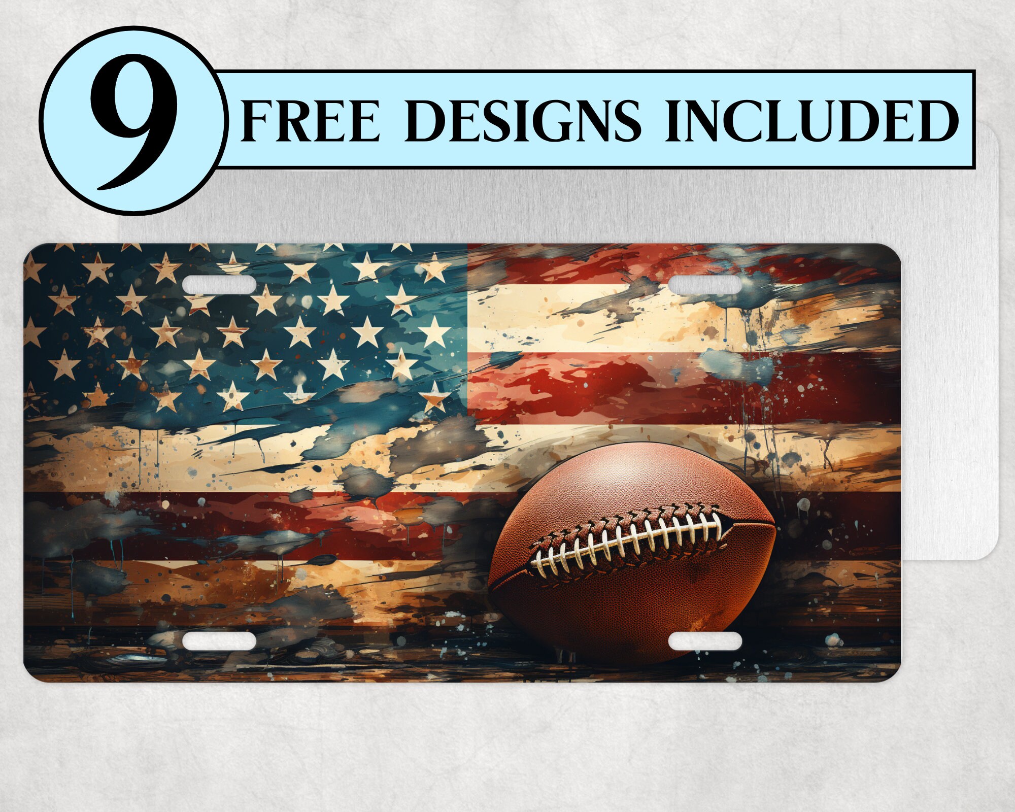 Football License Plate Png Sublimation Design, Football License Plate ...