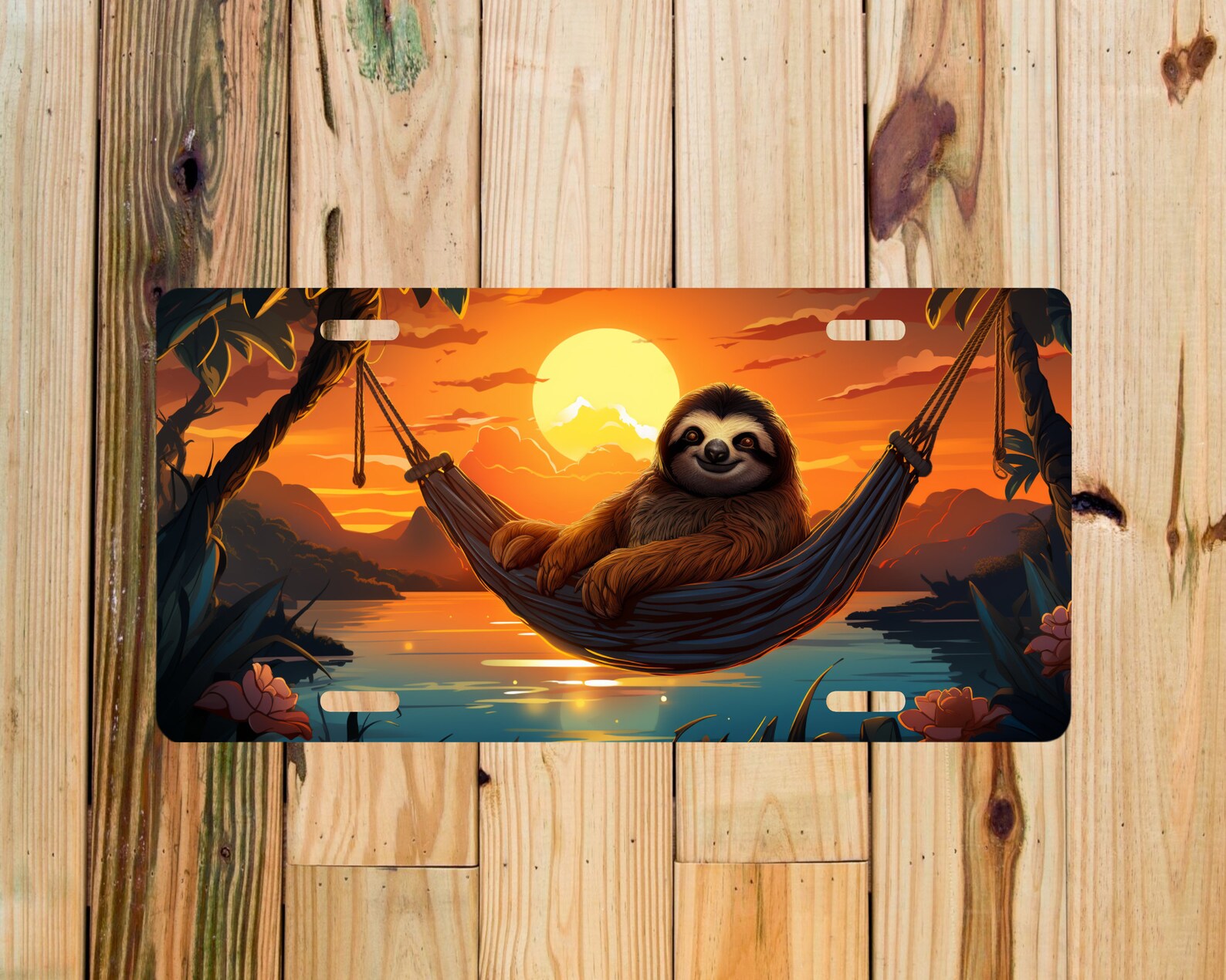 Sloth License Plate PNG, Sloth License Plate Wrap, Sloth Car License ...