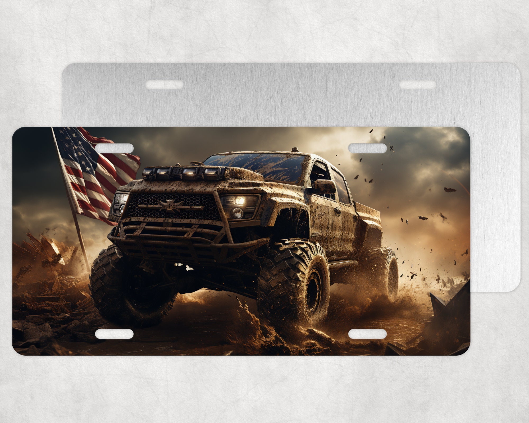 Monster Truck PNG License Plate Design, Monster Truck License Plate PNG ...