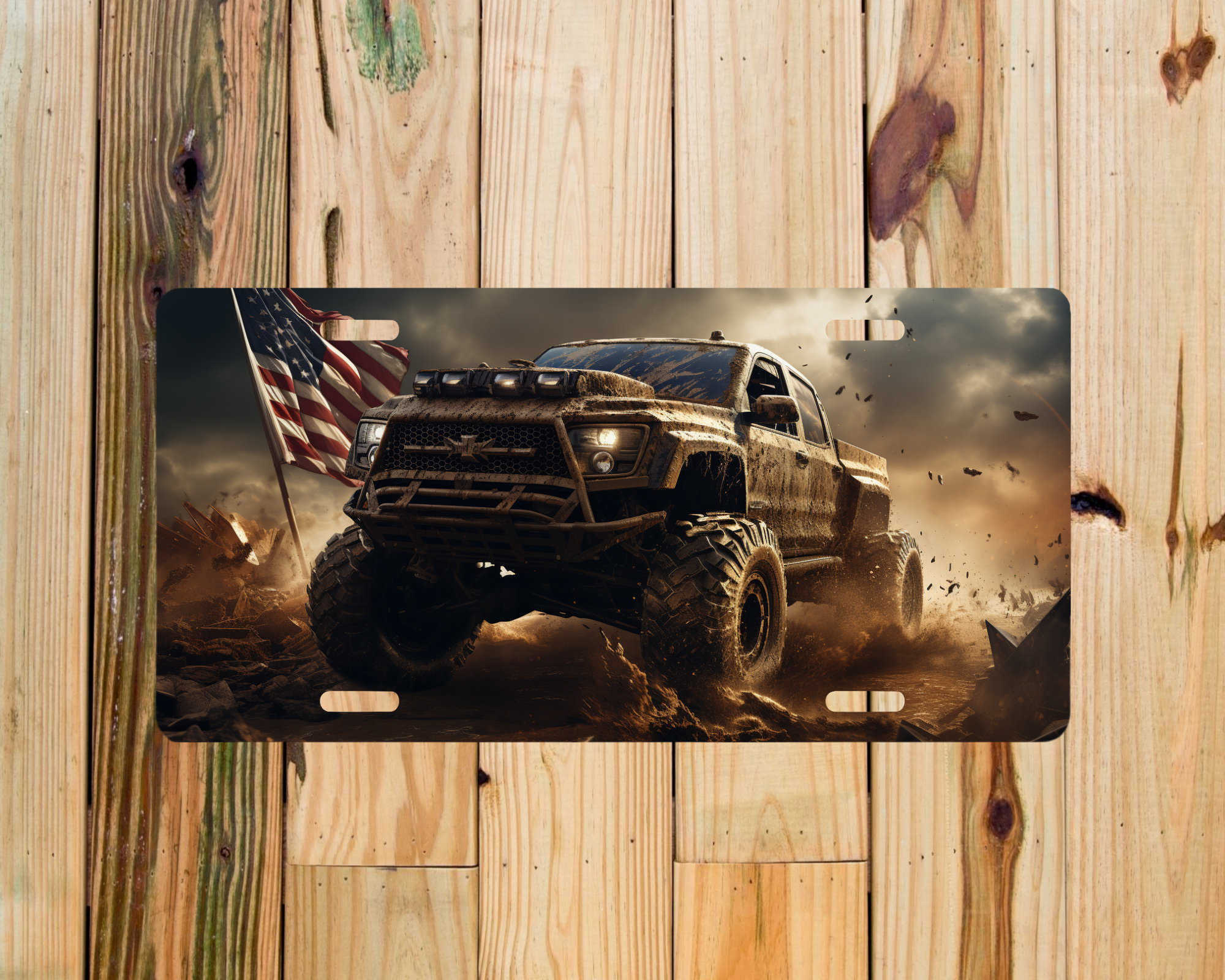 Monster Truck PNG License Plate Design, Monster Truck License Plate PNG ...