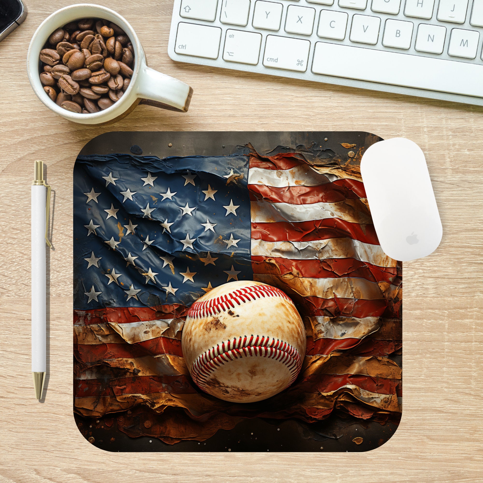50 American Patriotic Mouse Pad Designs Bundle, Mouse Mat Wrap, 4th of ...