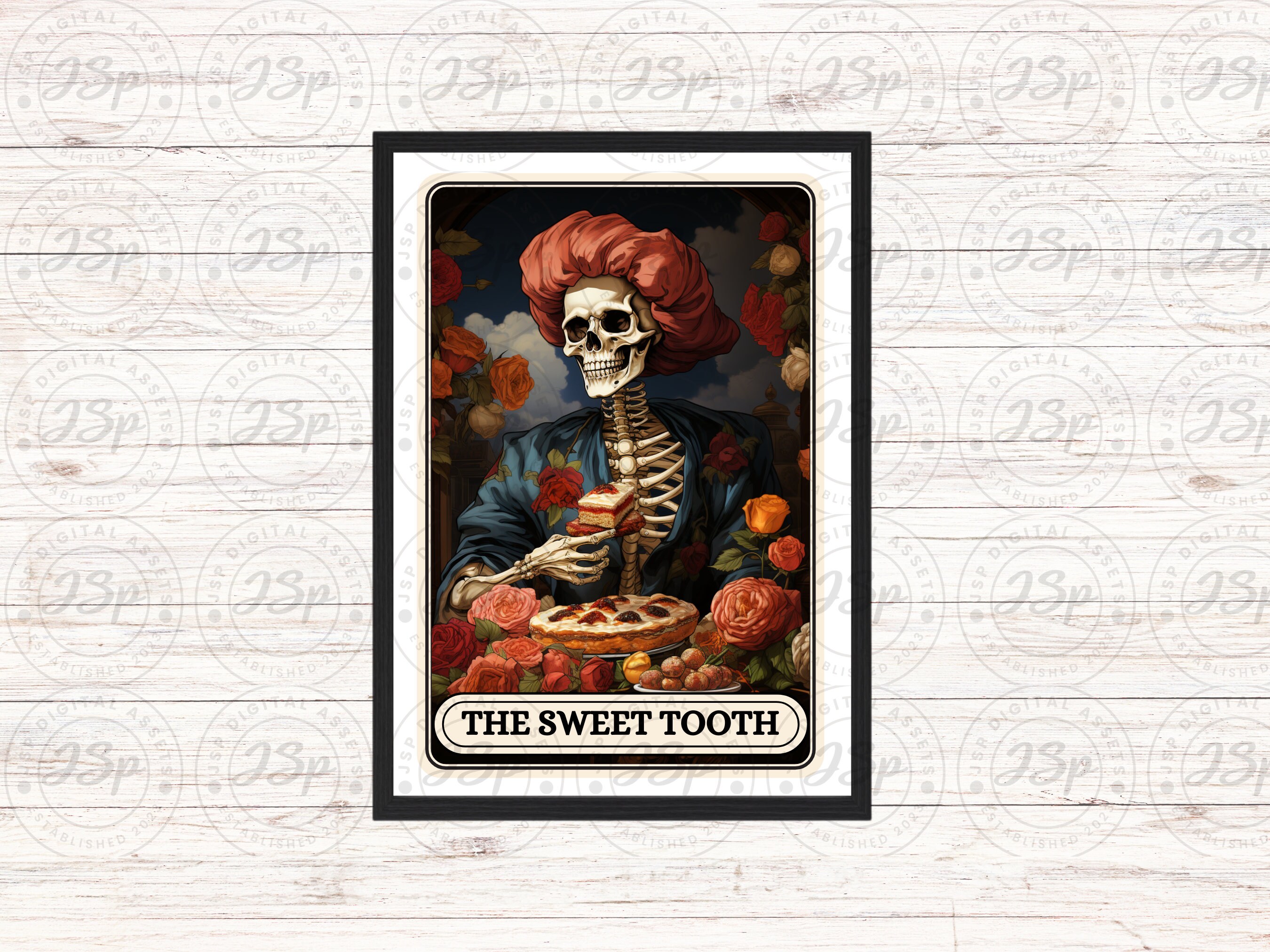 The Sweet Tooth Tarot Card SVG PNG, Desert Baking Png, Skeleton Trendy ...