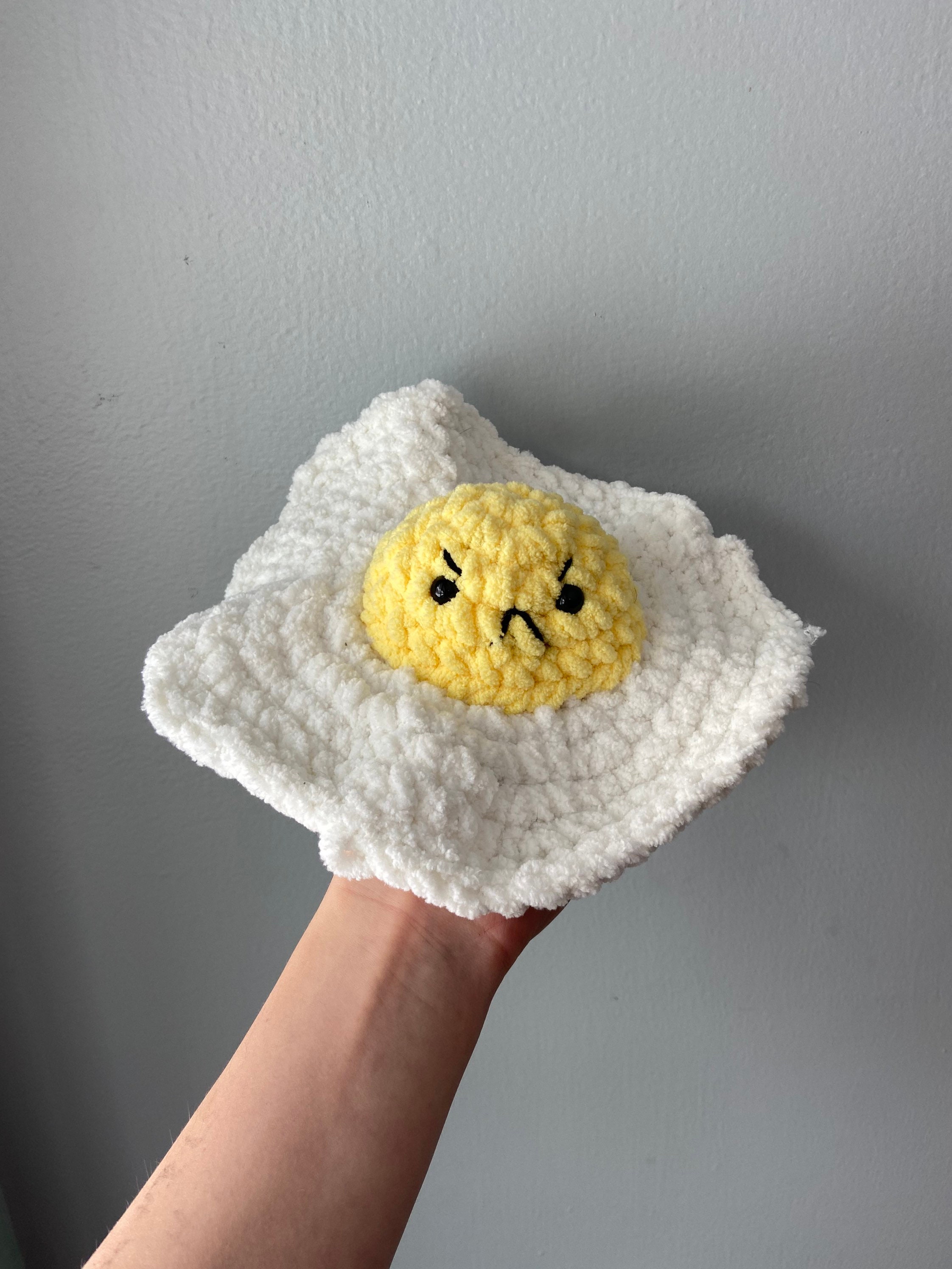 Crochet Egg Plushie, Crochet Plushie, Cute, Egg Stuffed Animal ...