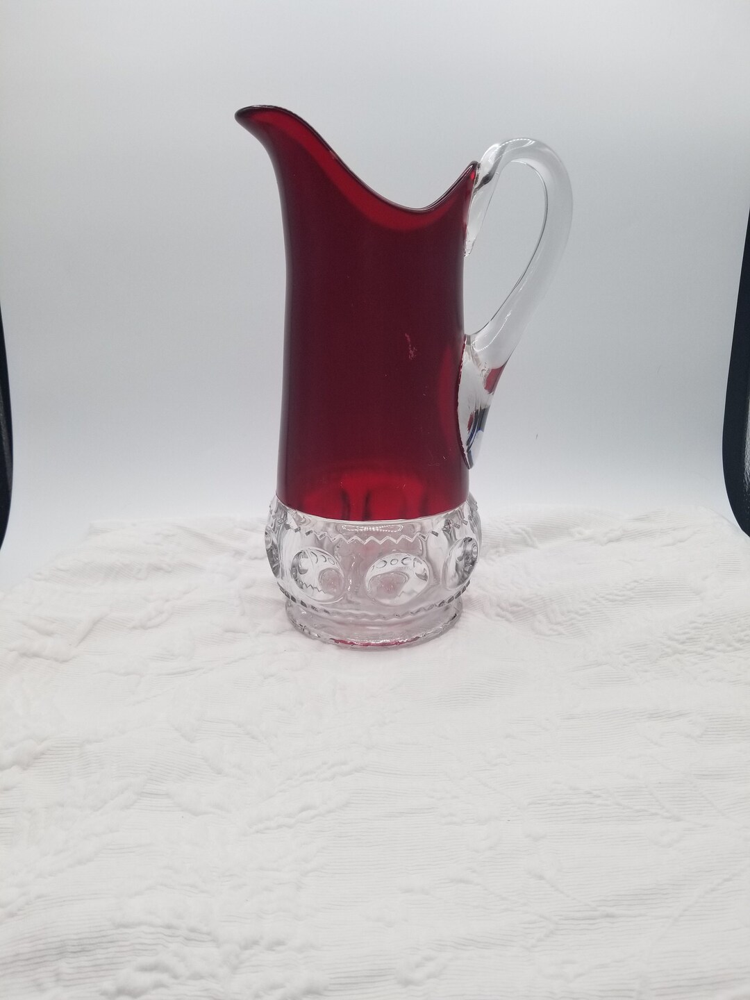 Pitcher Kings Crown Ruby Flash Large Pitcher by U.S. Glass - Etsy