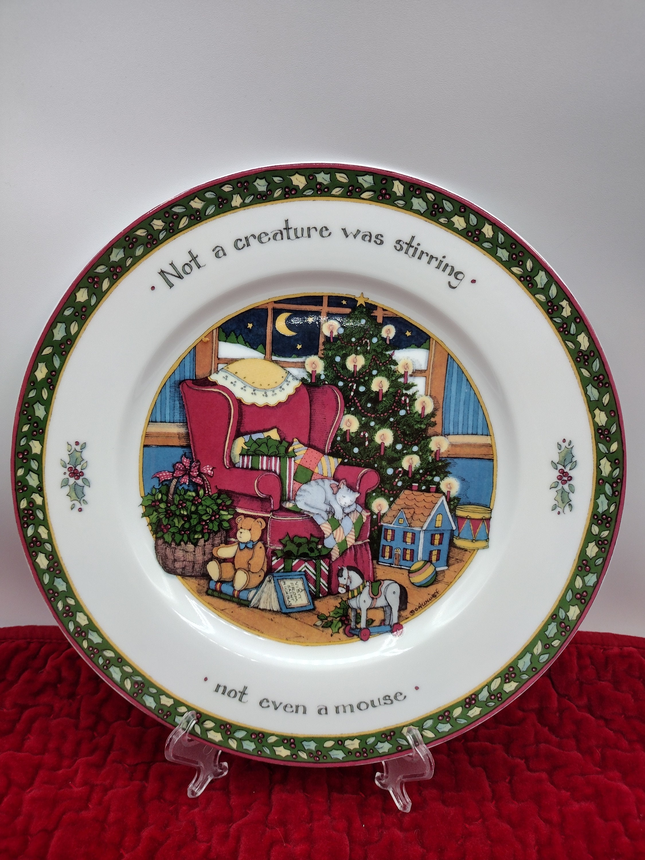 PLATES SUSAN WINGET A Christmas Story Fine Porcelain Dinner Plates by ...