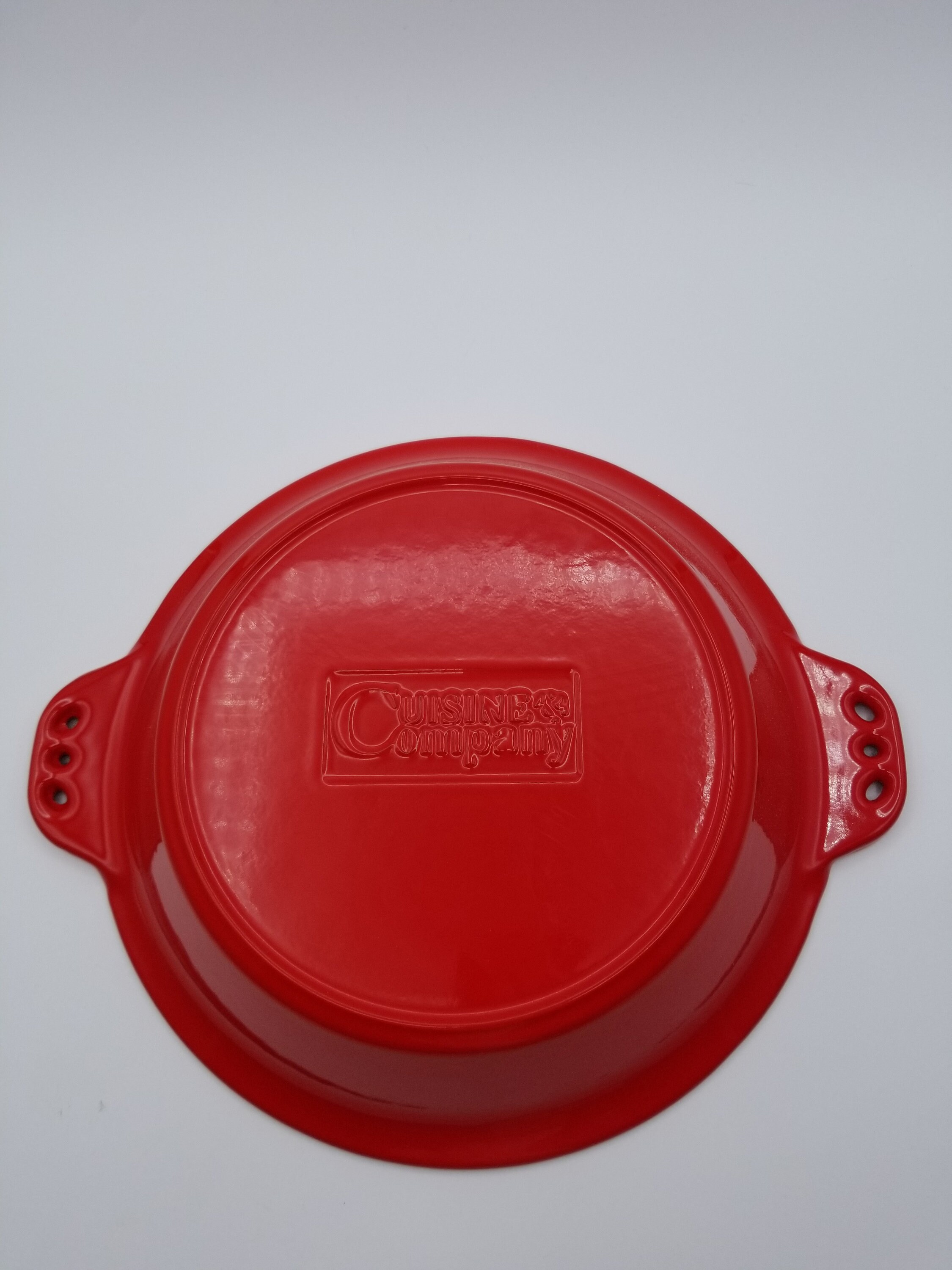 Pie Pan CUISINE AND COMPANY Red Enameled Cast Iron Pie Pan 10.25 - Etsy