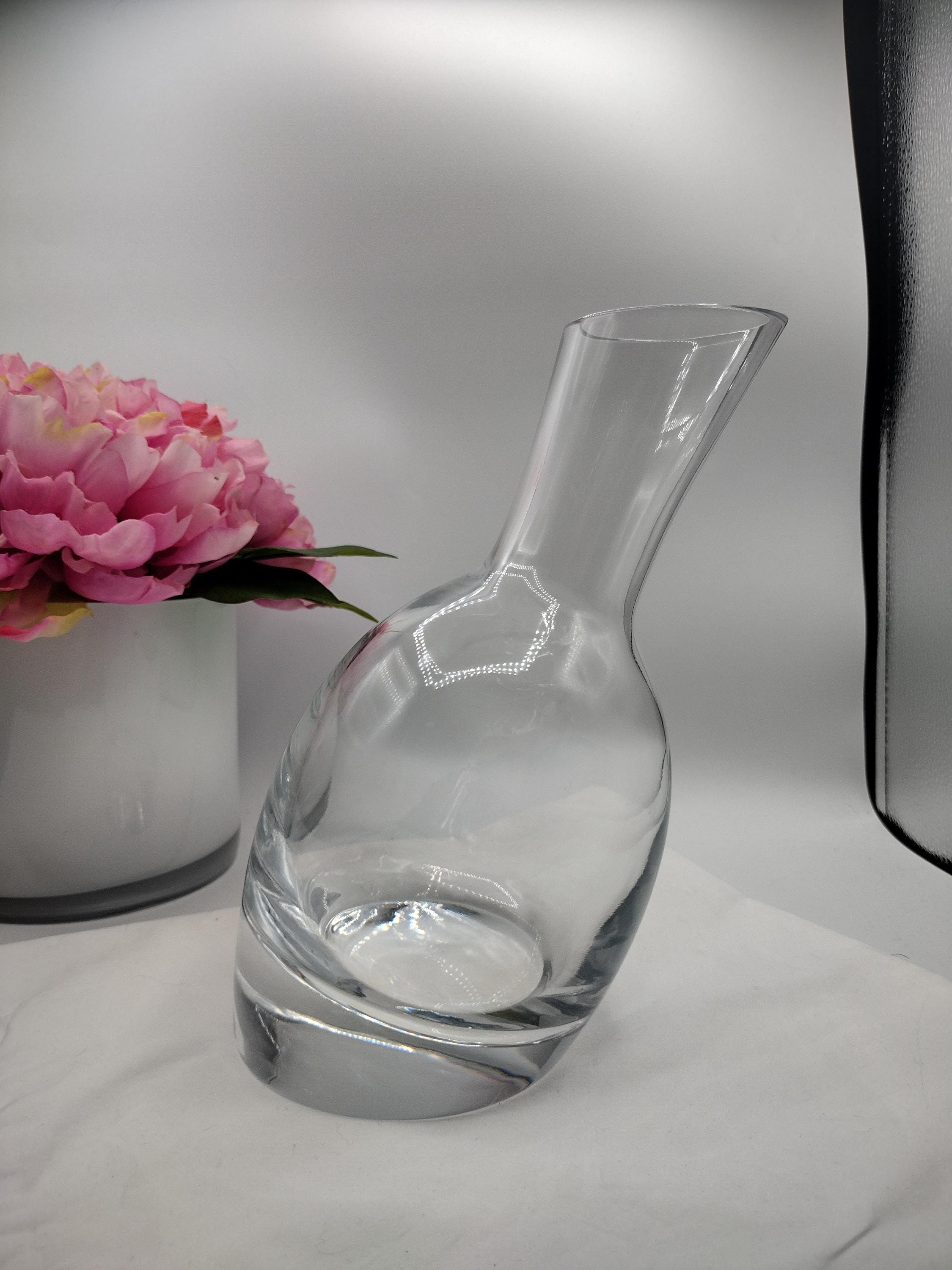 Decanter NAMBE TILT CRYSTAL Decanter Carafe Vase Modern Bar Accessory ...