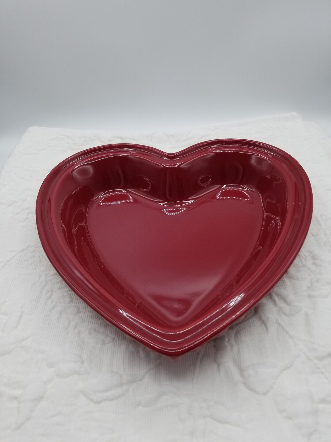 Pie Pan CHANTAL Red Heart 1.5 Quart Ceramic Pie Baking Dish - Etsy