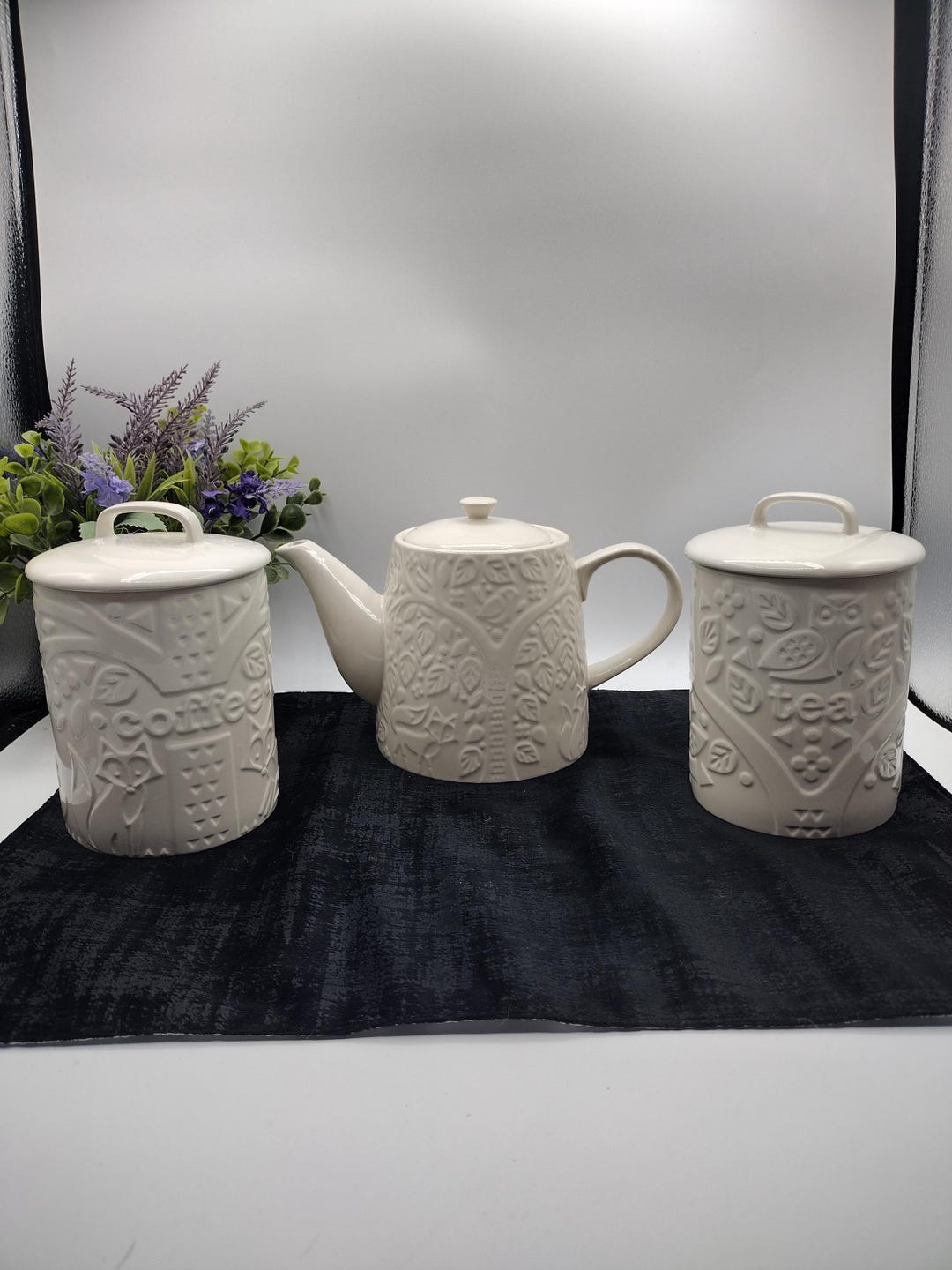 Teapot and Canisters MASON CASH Ceramic in the Forest Teapot, Tea and ...