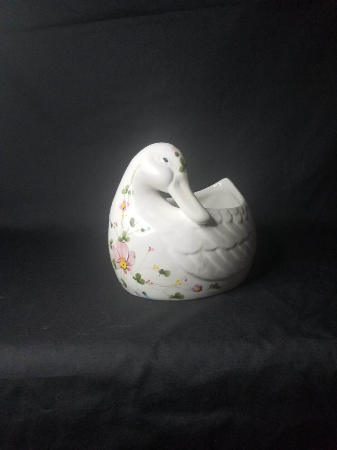 Bowl SAFARIL Duck Portugal Hand Made/hand Painted Floral Art Pottery ...