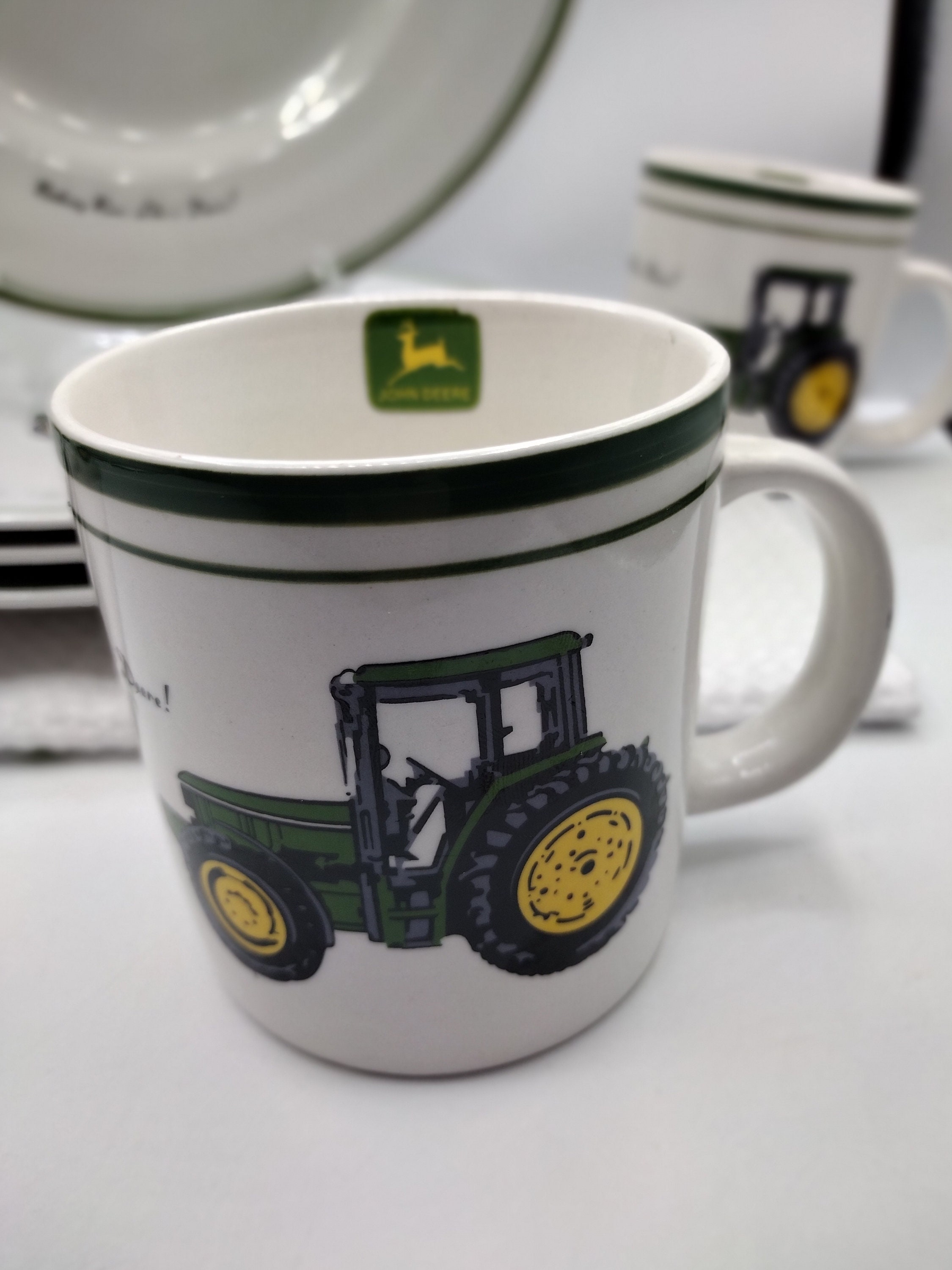 DINNERWARE Vintage JOHN DEERE Dinner Plates and Mugs by Gibson - Etsy