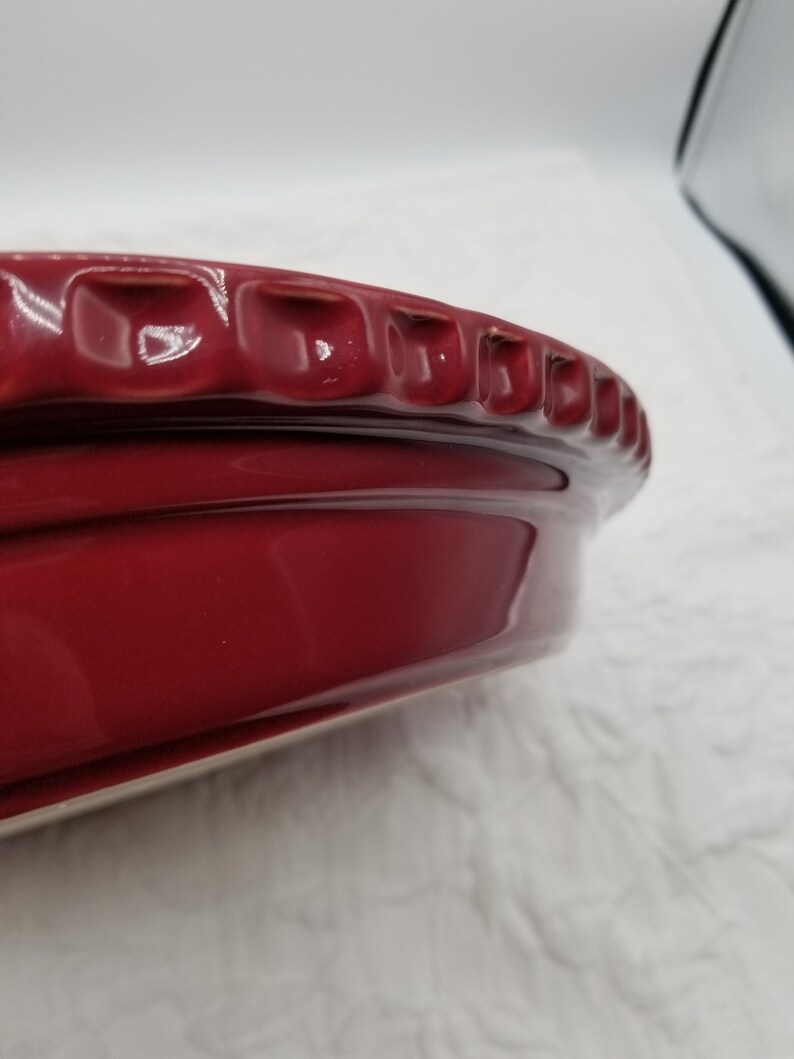 Pie Pan CHANTAL Red Heart 1.5 Quart Ceramic Pie Baking Dish - Etsy