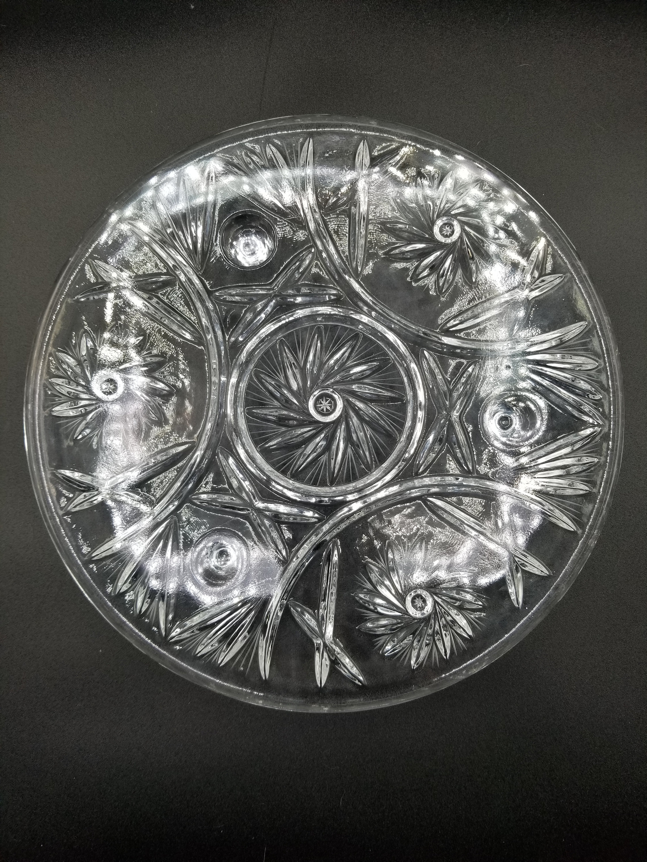 Cake Plate Vintage Pinwheel Pattern Footed Cake Stand Lead - Etsy