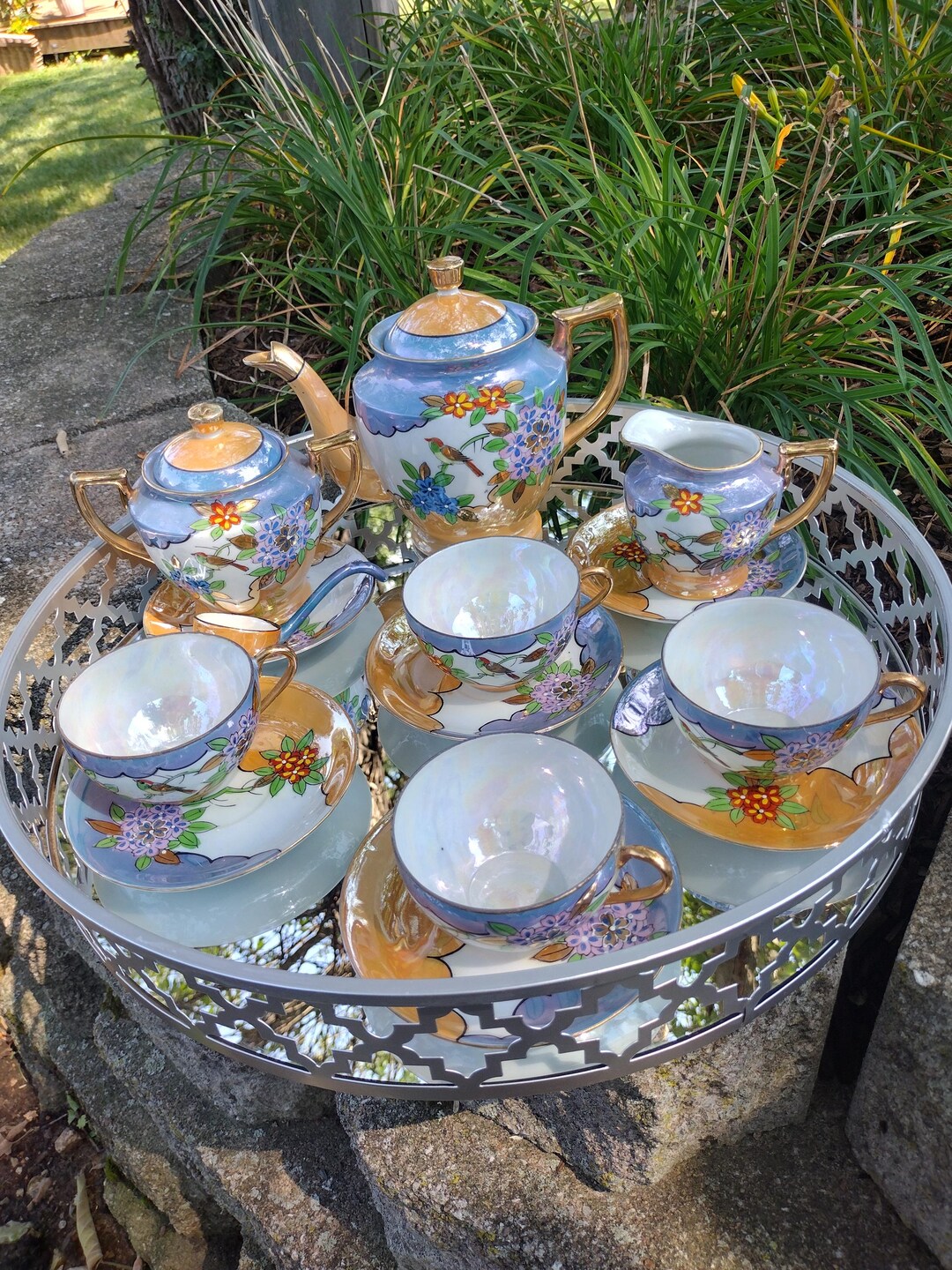 Tea Set TT TAKITO Vintage Japanese LUSTREWARE 20 Piece Tea Set - Etsy