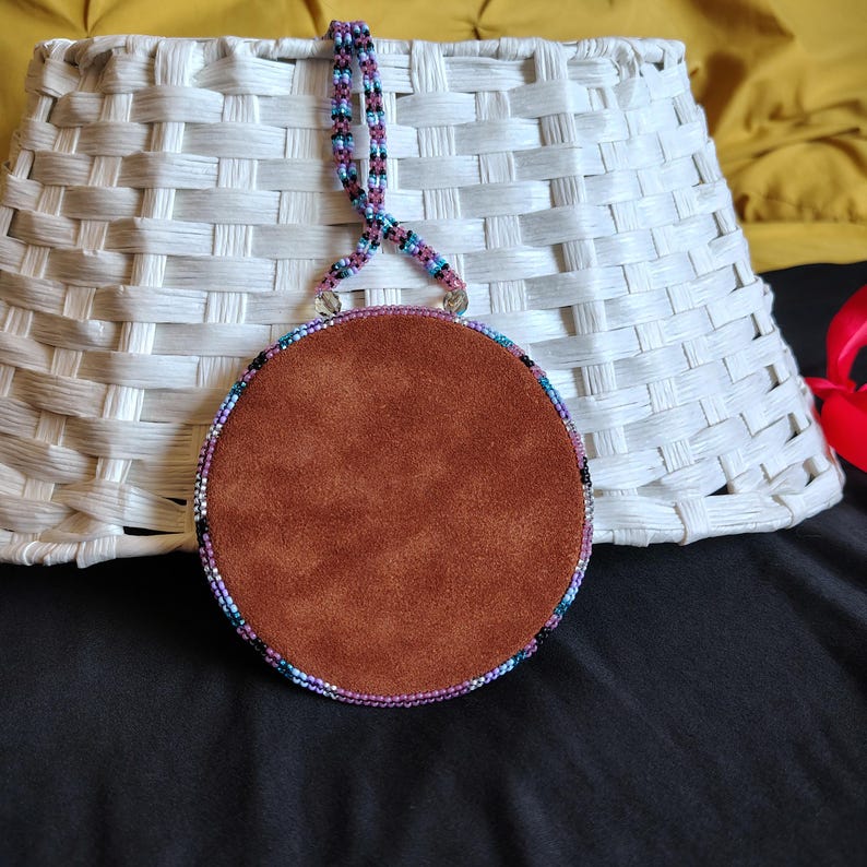 Turtle Porcupine Quill Feathers Larger Medallion Native Beadwork SD BH ...