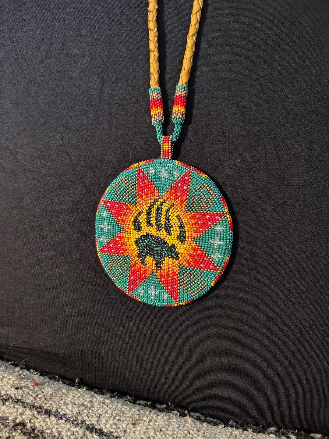 Bear in Bear Paw With Stary Hills Medallion Indigenous Beadwork ...