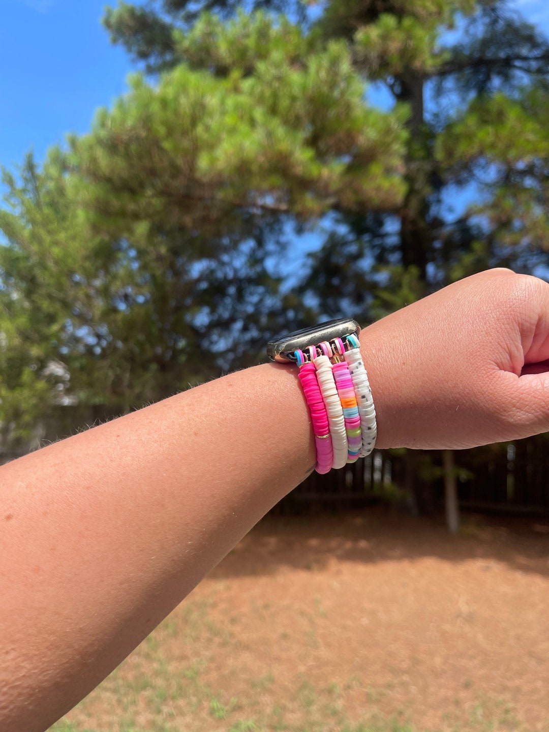 Pink Rainbow Watch Band - Etsy