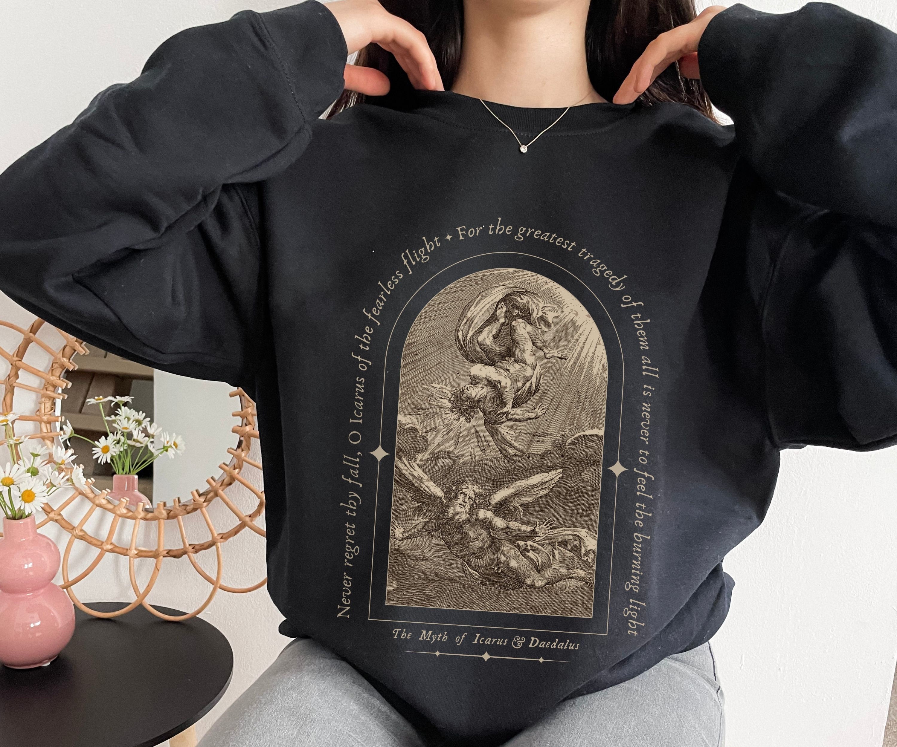 Myth of Icarus Daedalus Greek Mythology Sweatshirt Literature Sweater ...