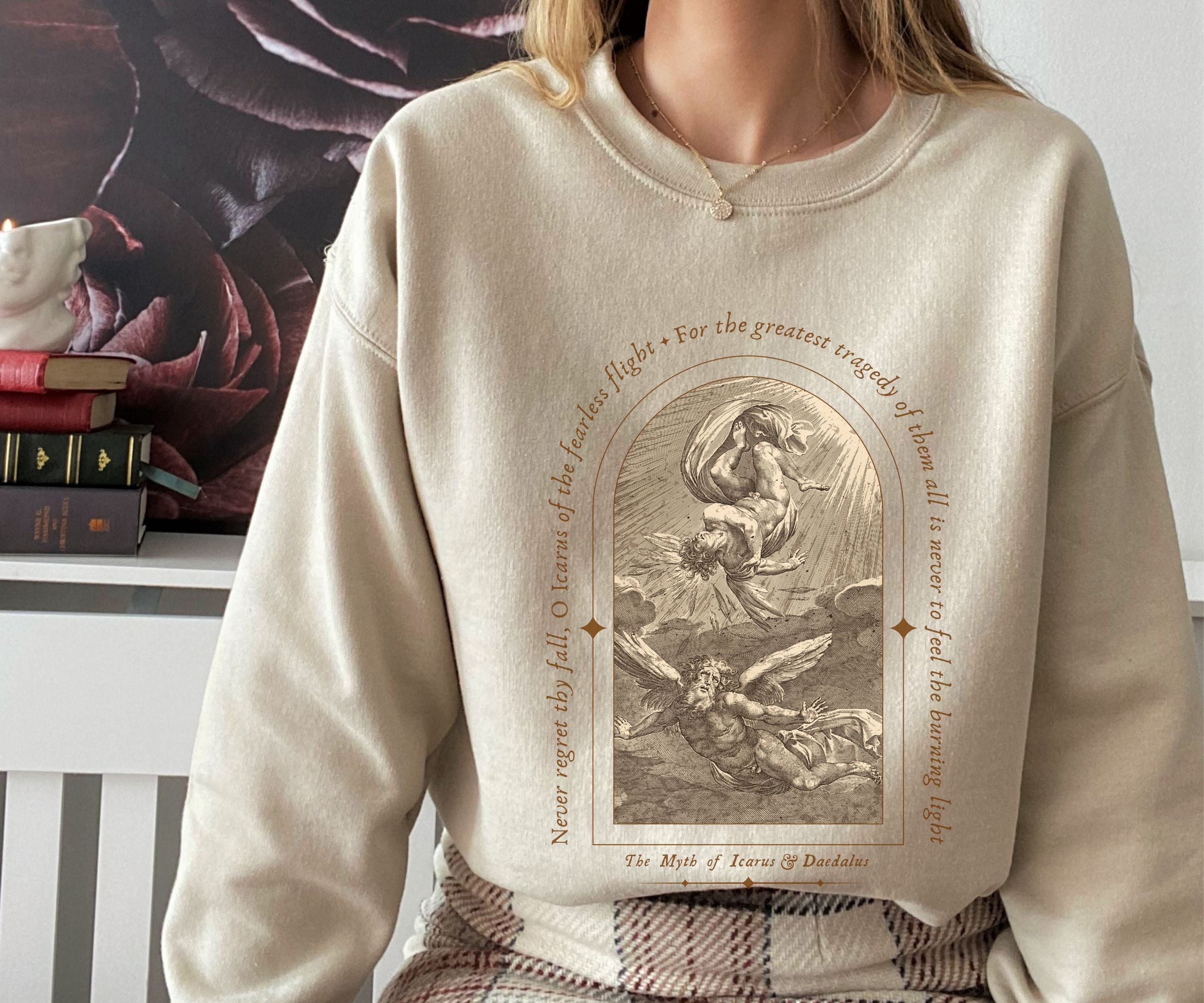 Myth of Icarus Daedalus Greek Mythology Sweatshirt Literature Sweater ...