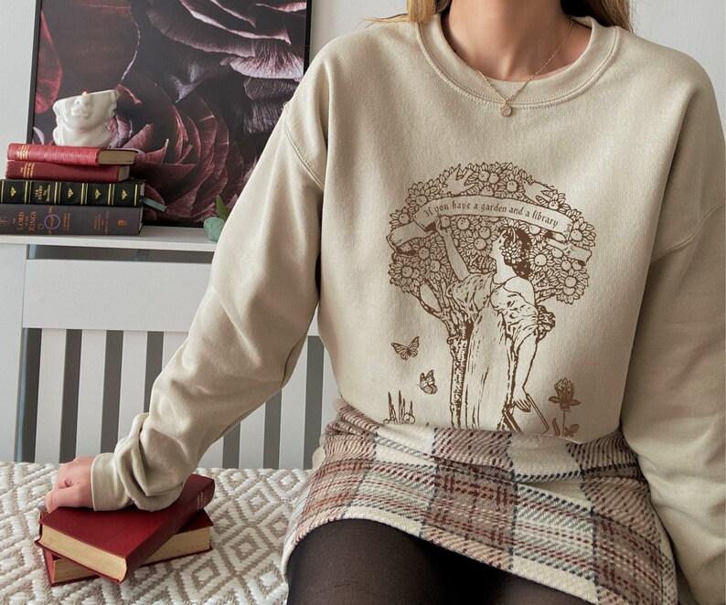 Botanical Sweatshirt Gardening Sweatshirt Librarian Sweatshirt Dark Academia Shirt Crewneck ...