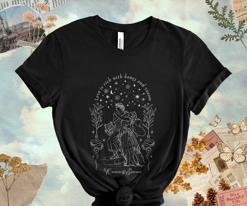 Orpheus Eurydice Greek Mythology Shirt Bella Canvas 3001 Dark Academia ...