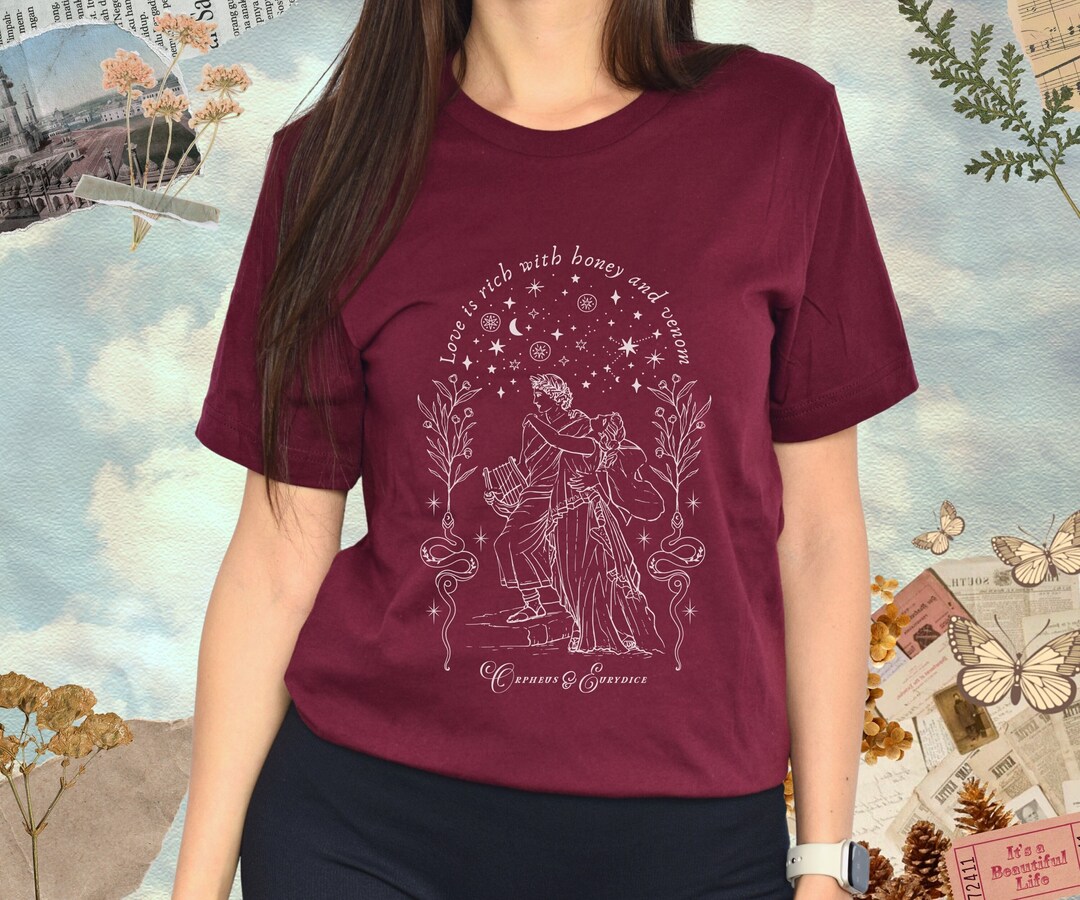 Orpheus Eurydice Greek Mythology Shirt Bella Canvas 3001 Dark Academia ...