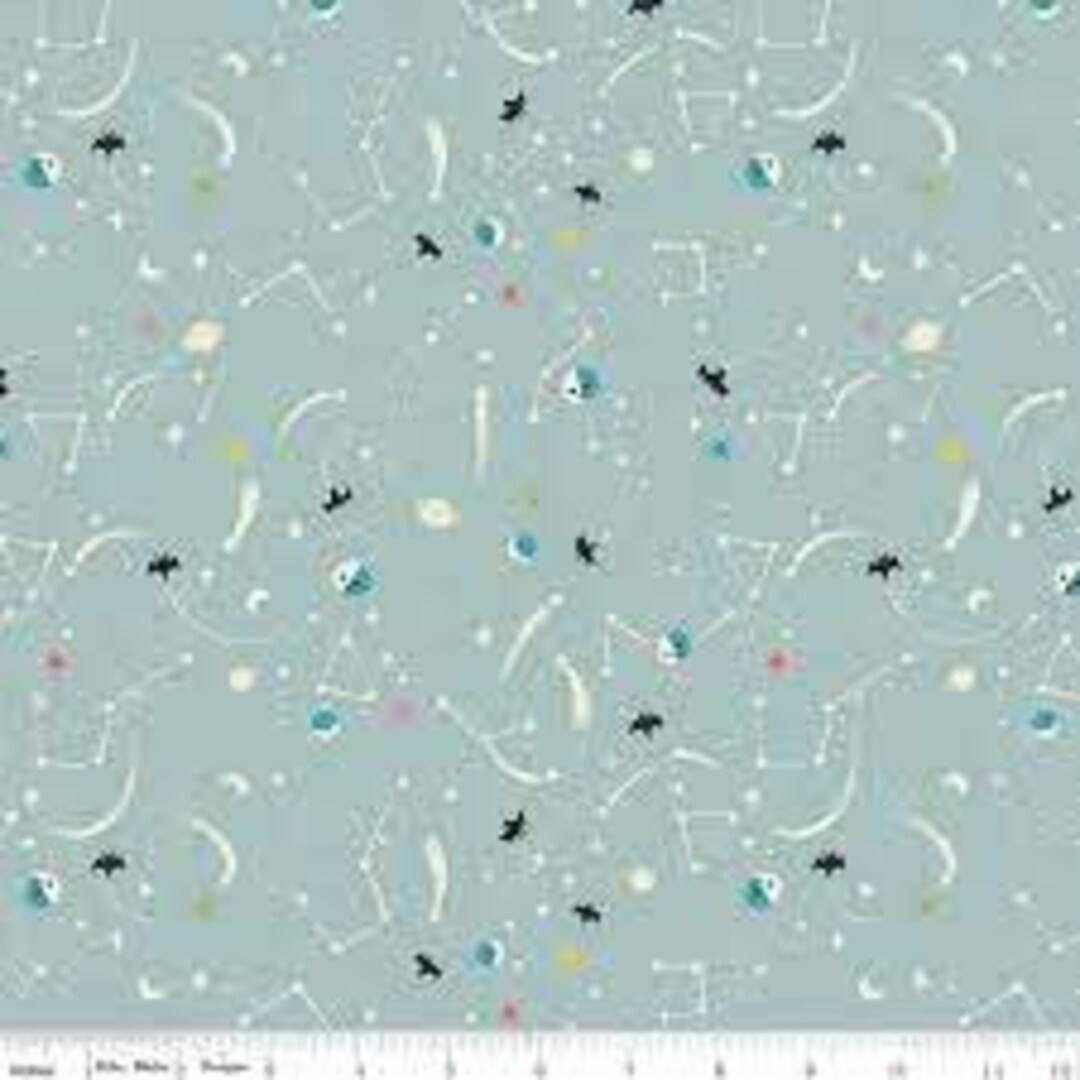 Tiny Treaters Milky Way in Gray by Jill Howarth for Riley Blake Fabrics ...