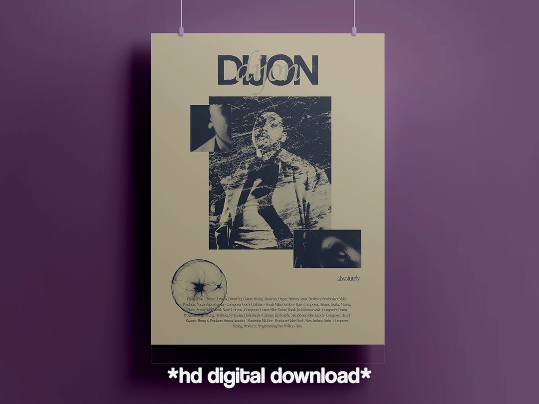 Dijon 'absolutely' Album Poster HD Digital Download - Etsy