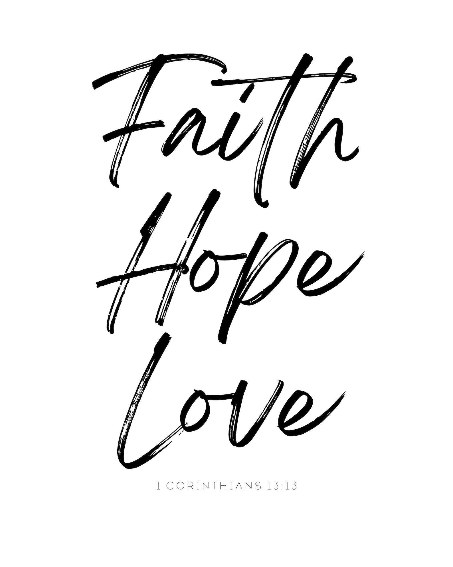 1 Corinthians 13:13, PRINTABLE Bible Verse, Christian Wall Art ...