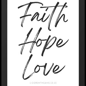 1 Corinthians 13:13, PRINTABLE Bible Verse, Christian Wall Art ...