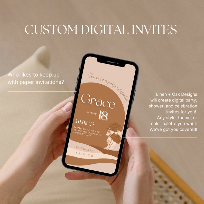 Custom Digital Invitations - Etsy
