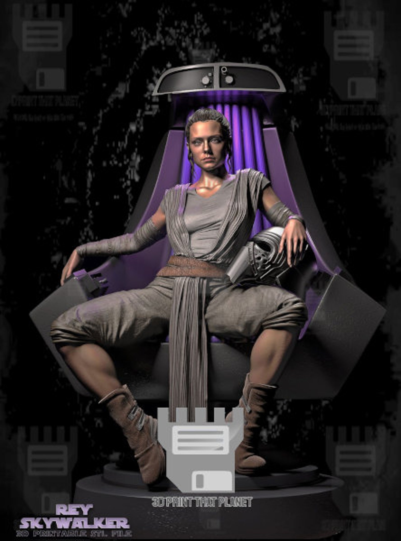 Rey Skywalker naked Version Included Nfsw 3d - Etsy