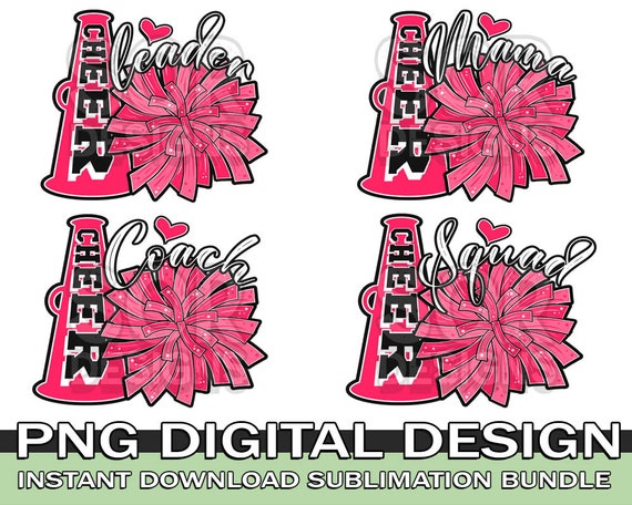 Pink Cheerleader Bundle PNG Cheer PNG Cheer Mama PNG Cheer - Etsy