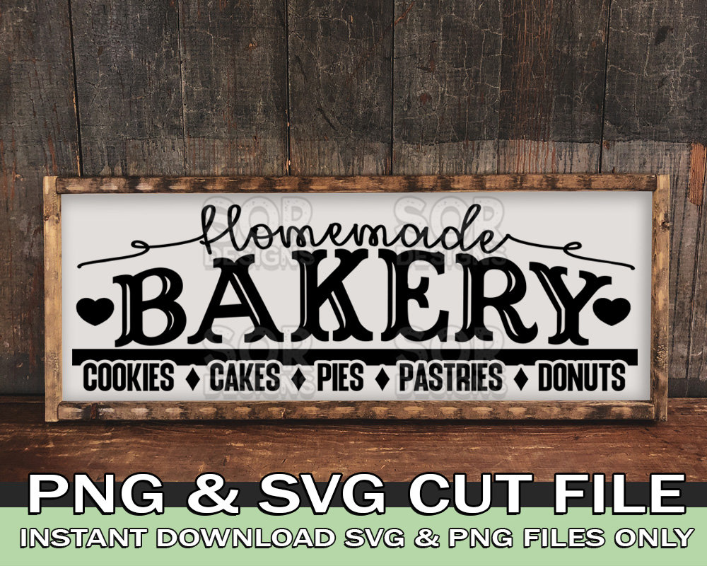 Homemade Bakery SVG, Farmhouse Bakery SVG, Bakery Cut Files, Digital ...