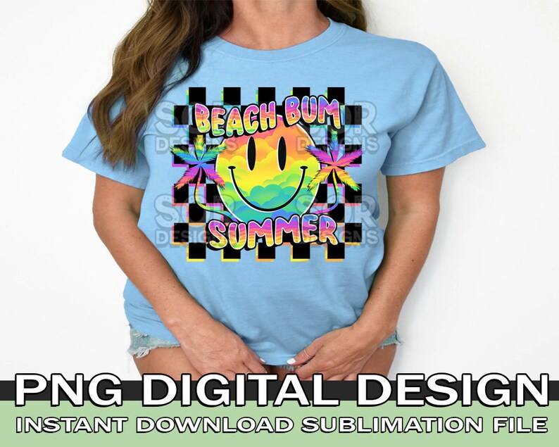 Beach Bum Summer Png, Beach Bum Png, Summer Sublimation, Retro Summer ...