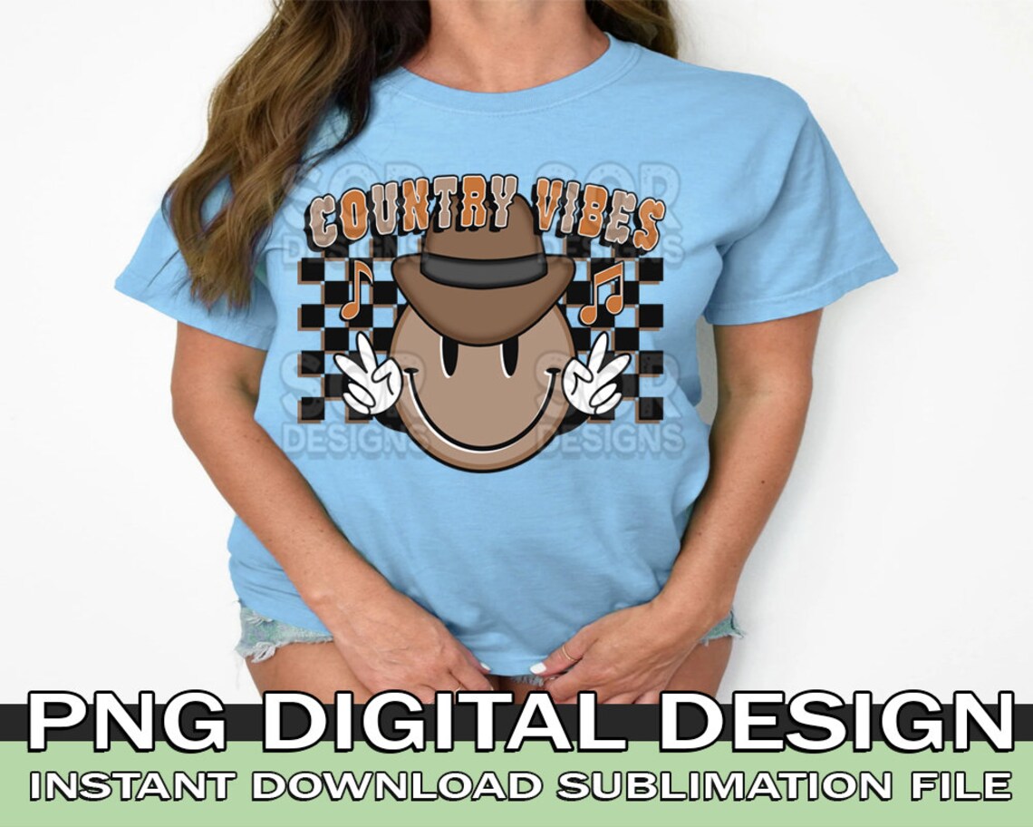 Retro Country PNG Country Vibes PNG Country Smiley PNG - Etsy