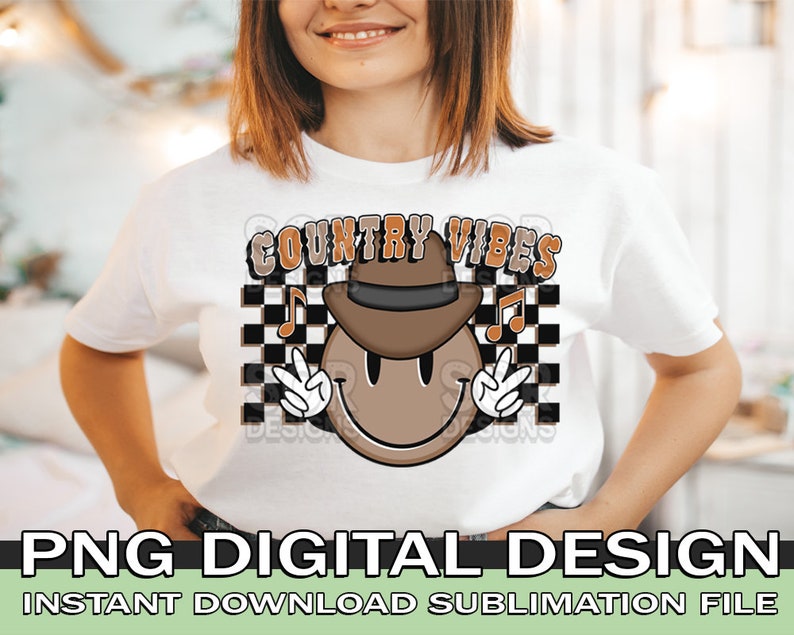 Retro Country PNG Country Vibes PNG Country Smiley PNG - Etsy