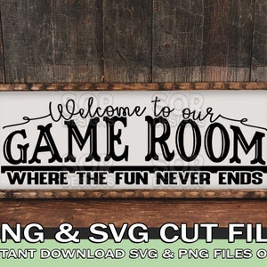 Game Room Sign SVG, Game Room Svg, Game Room Cut Files, Digital ...