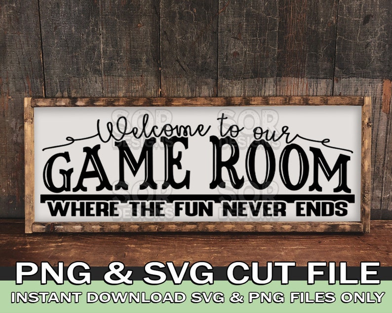Game Room Sign SVG, Game Room Svg, Game Room Cut Files, Digital ...