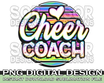 Cheer Coach PNG Cheer Digital Download Cheerleader Sublimation - Etsy