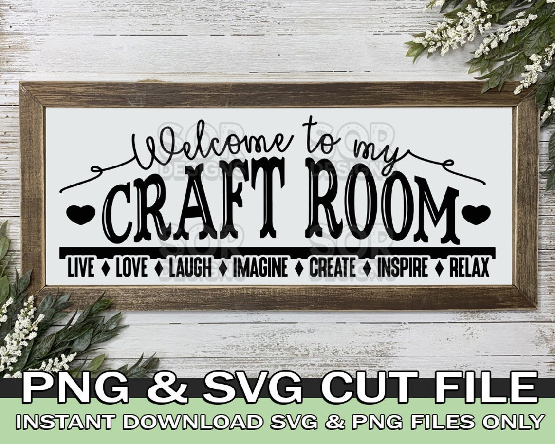 Craft Room Sign SVG, Craft Room Sign PNG, Craft Room Cut File, Digital ...