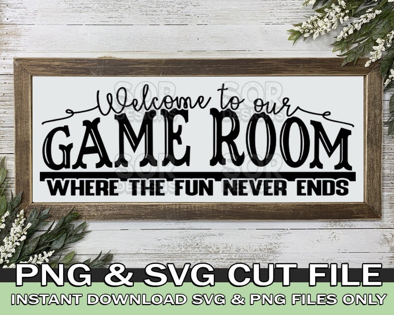 Game Room Sign SVG, Game Room Svg, Game Room Cut Files, Digital ...