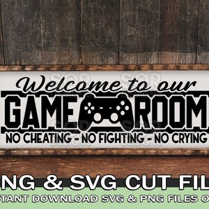 Welcome to Our Game Room SVG, Game Room SVG, Game Room Sign Cut File ...
